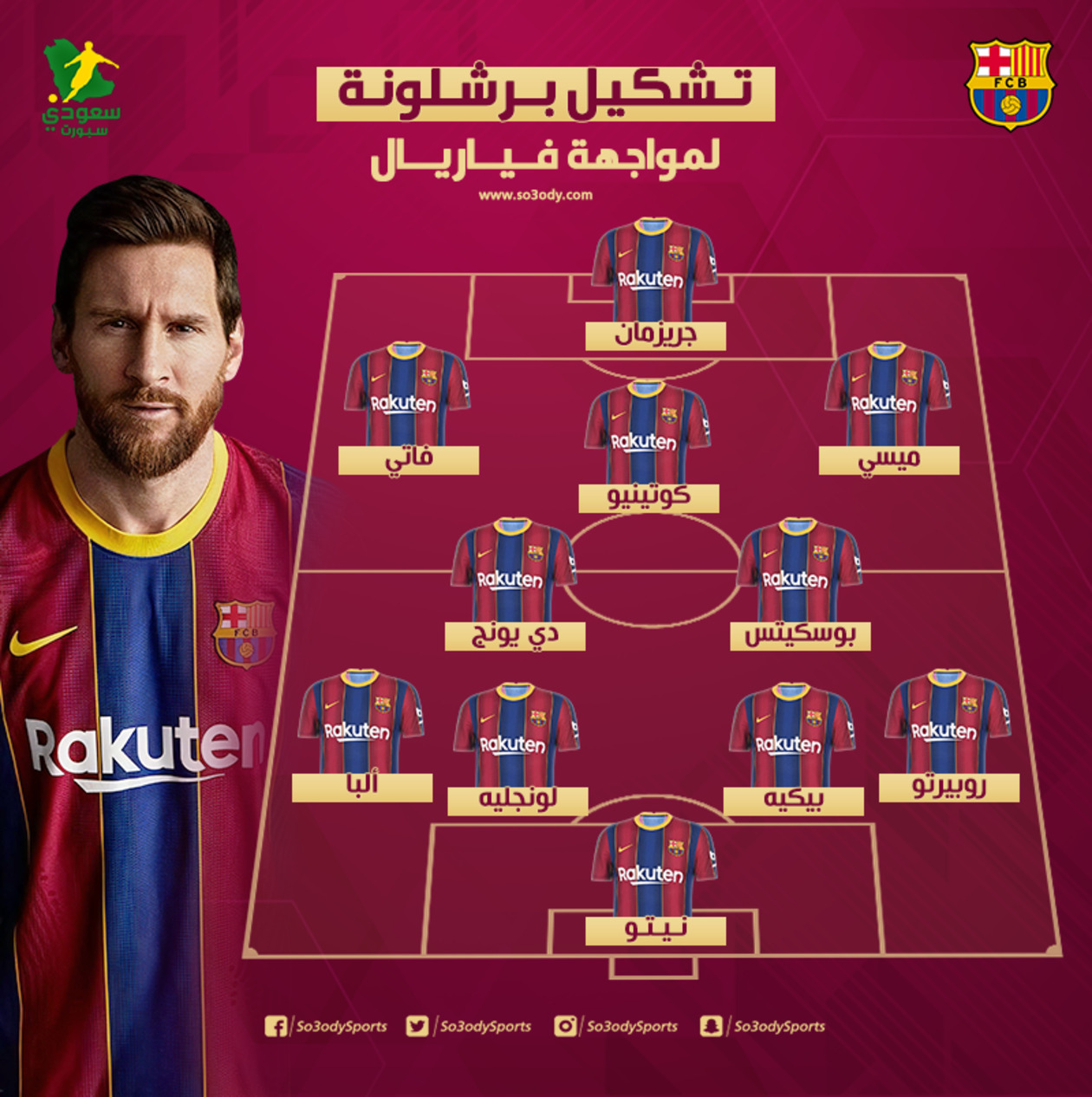 تعرف على التشكيل الرسمي الأول لبرشلونة مع كومان اقرأ تفاصيل الخبر